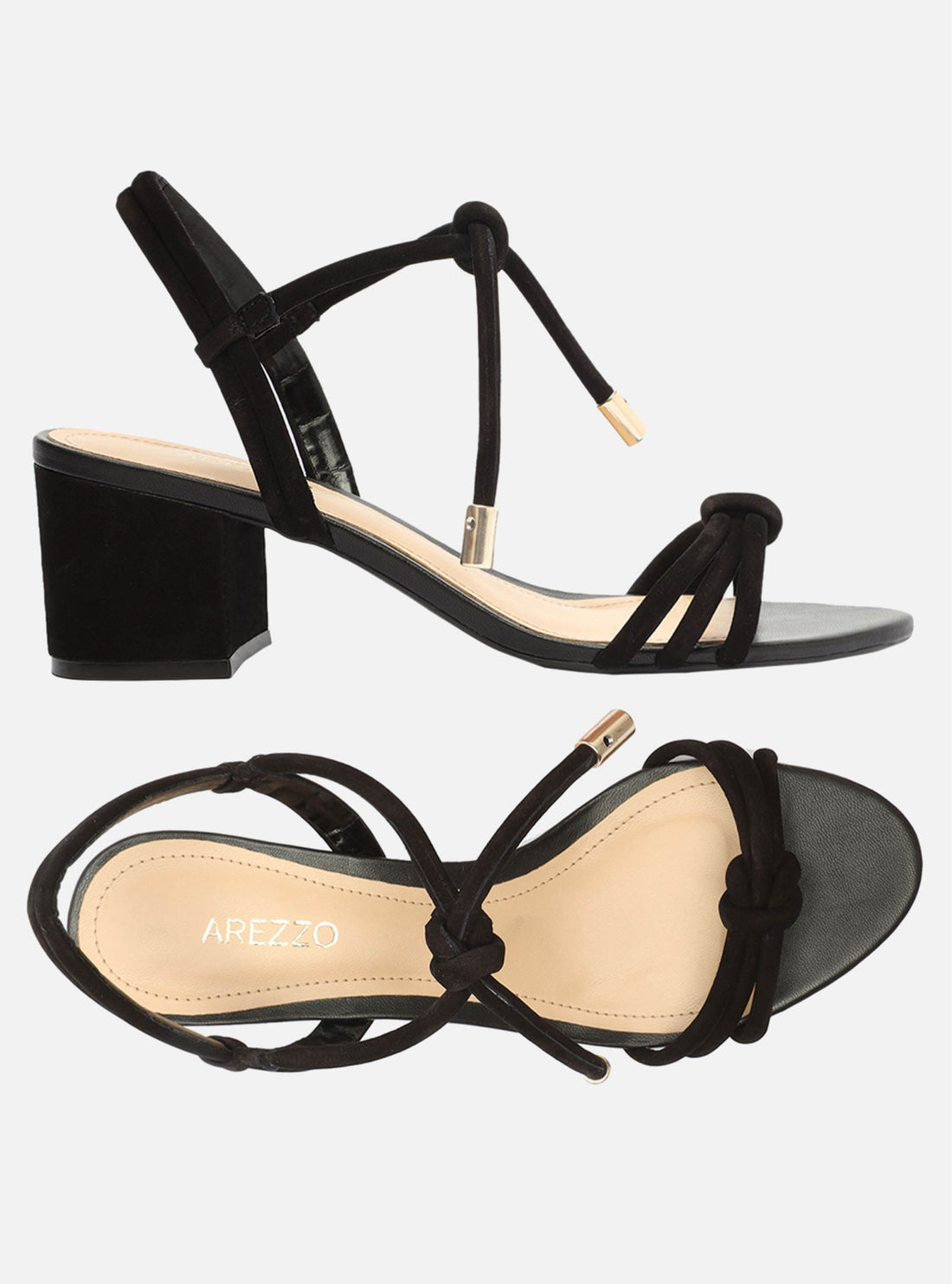 Arezzo Women's Camila Black Sandal - Block Heel Sandals