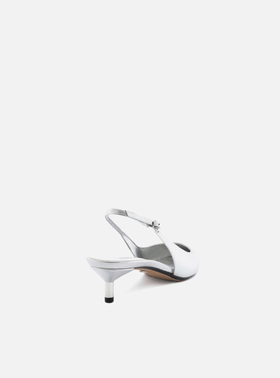 Sutton Silver Slingback Pumps - Low Heel Shoes - Versatile low heel ...
